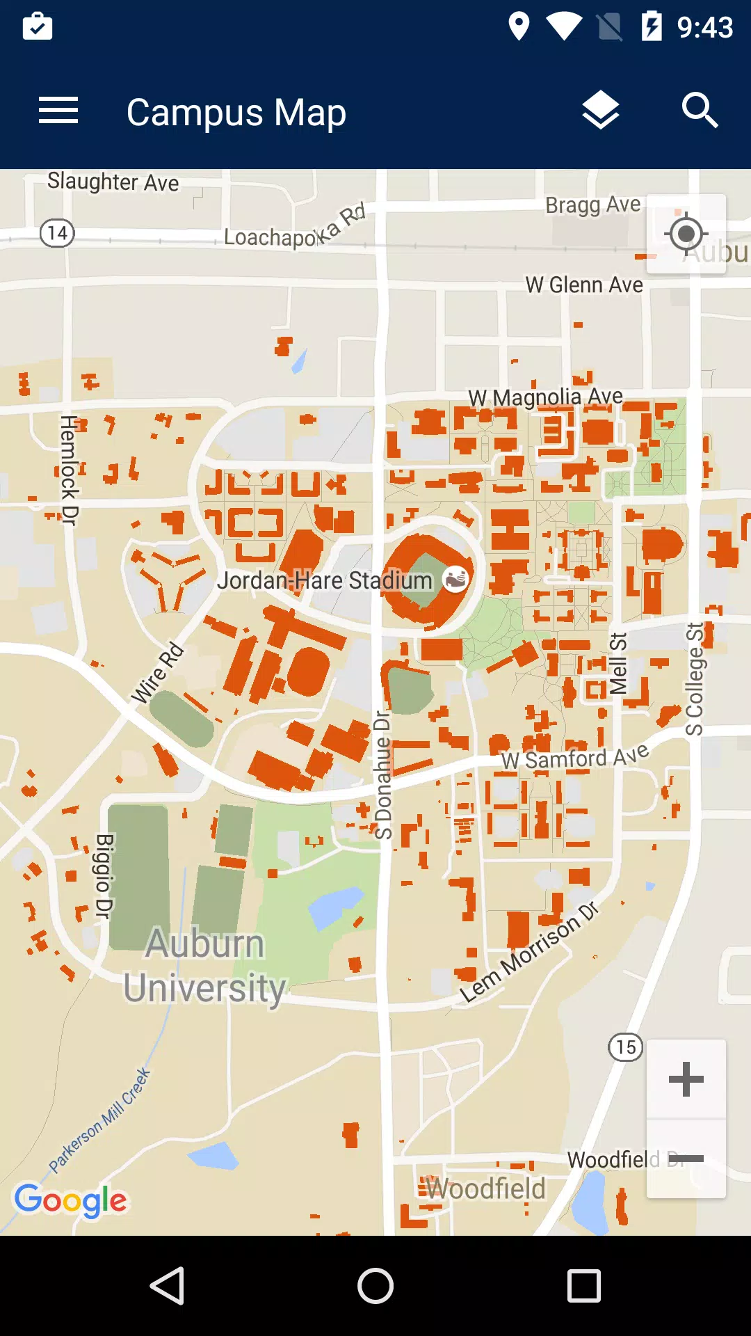 Auburn University Campus Map