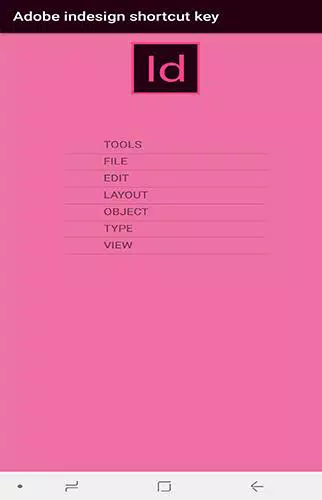 Скачать Adobe indesign cc shortcut key APK для Android - Последняя Версия