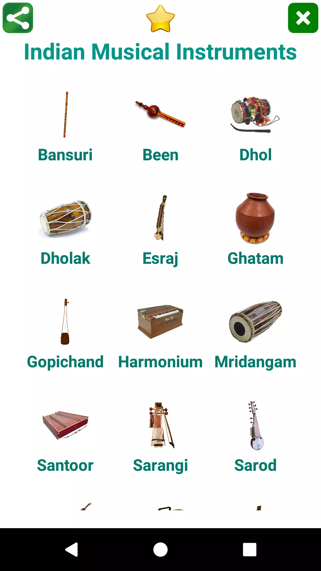 Indian Musical Instruments With Names