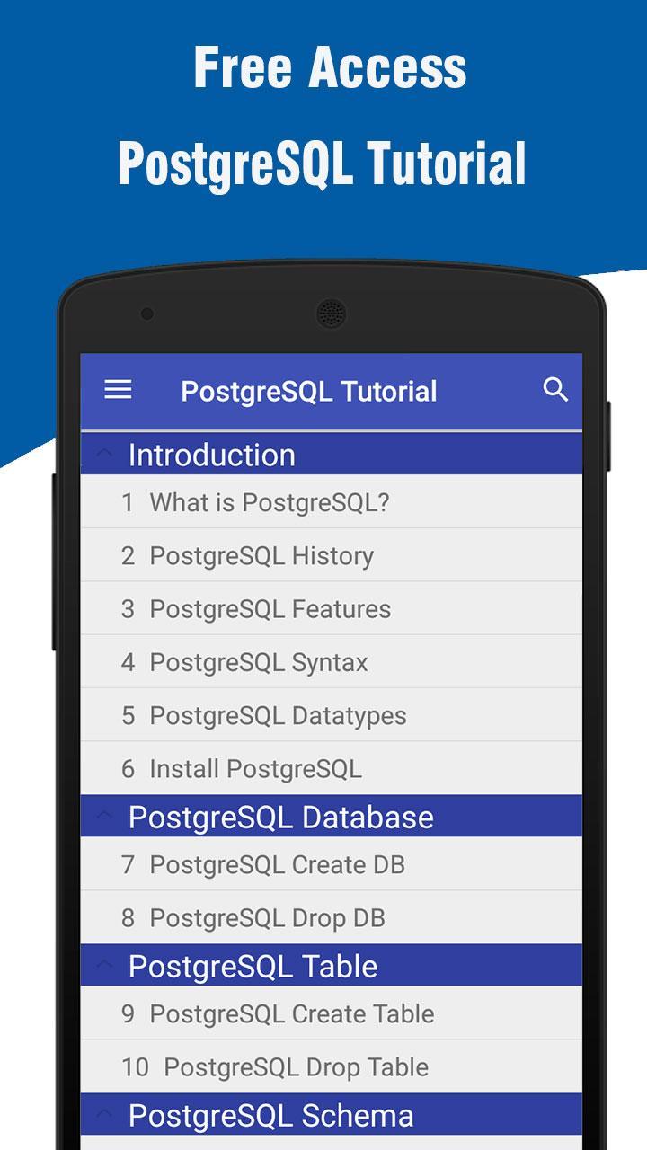 PostgreSQL Tutorial APK for Android Download PostgreSQL Tutorial APK for Android Download