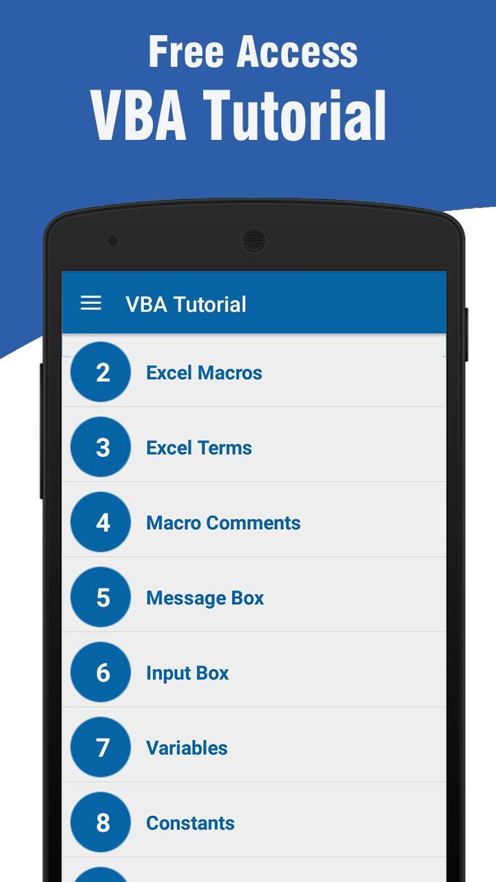 Excel VBA Tutorial APK for Android Download Excel VBA Tutorial APK for Android Download