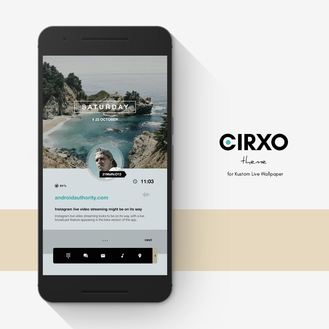Cirxo Theme For Klwp أحدث إصدار 1 2 للأندرويد