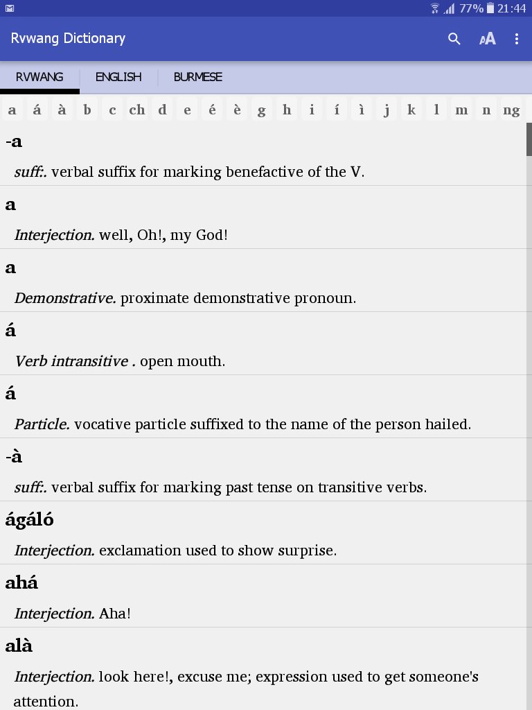 Rvwang Dictionary APK for Android Download