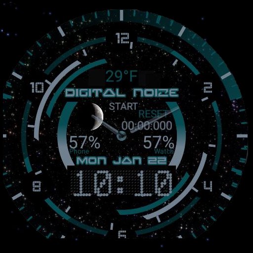 Digital Aqua HUD Watch Face Latest Version 3 for Android