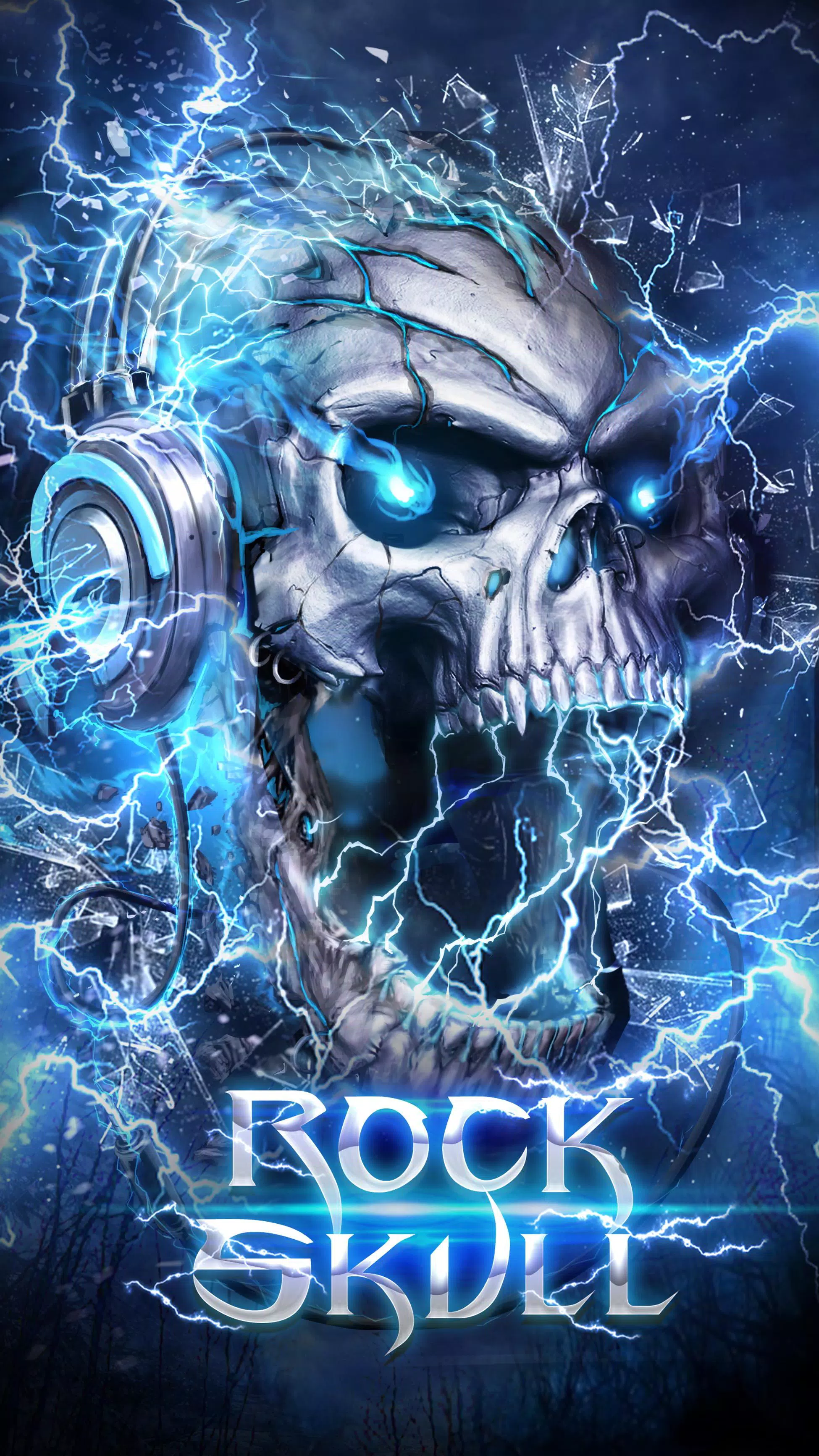 Electricity Skull Wallpaper