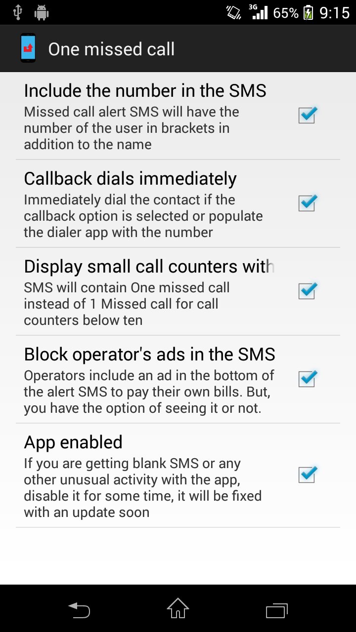 One Missed Call APK for Android Download