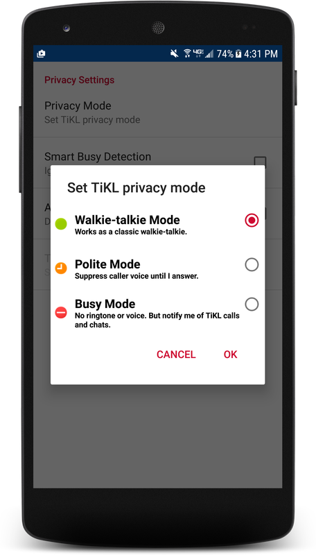 TiKL Touch Talk Walkie Talkie for Android - APK Download