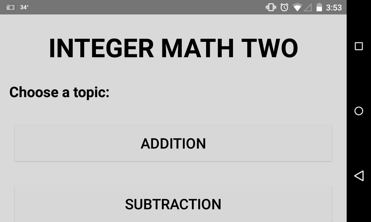 Integer Math Two en son sürüme 36.0 Android APK Dosyasını İndirin