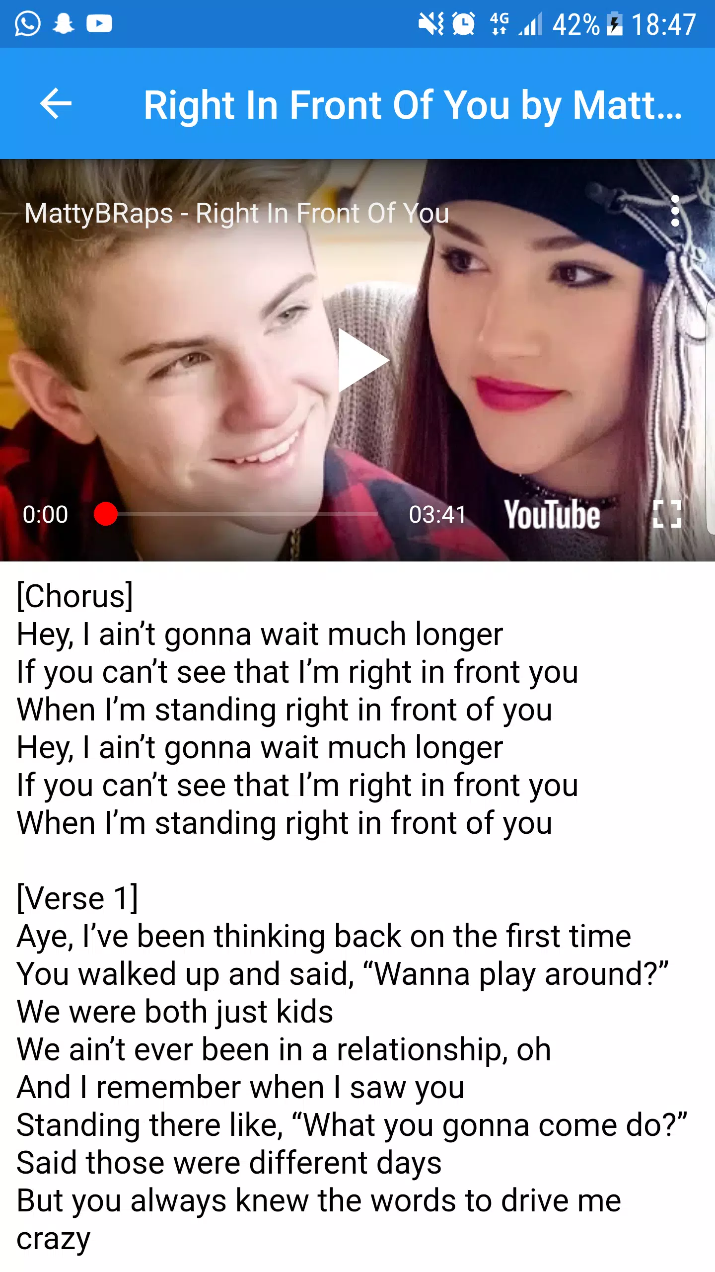 Mattybraps You Make My Heart Skip Lyrics