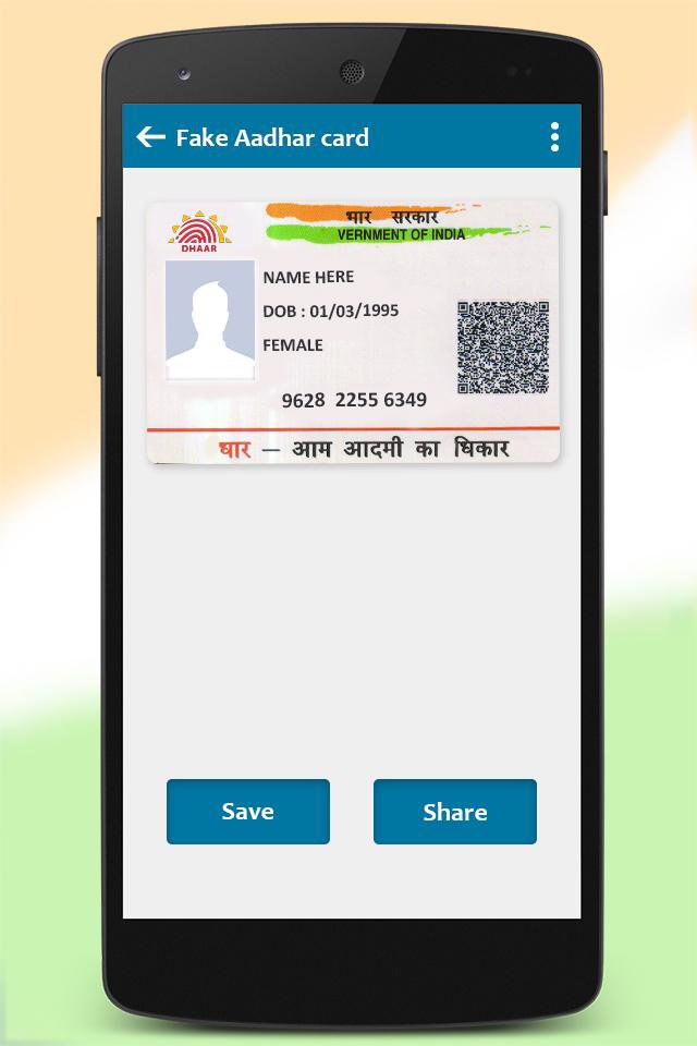 Aadhaar Card Maker : Fake ID Card Maker APK für Android herunterladen