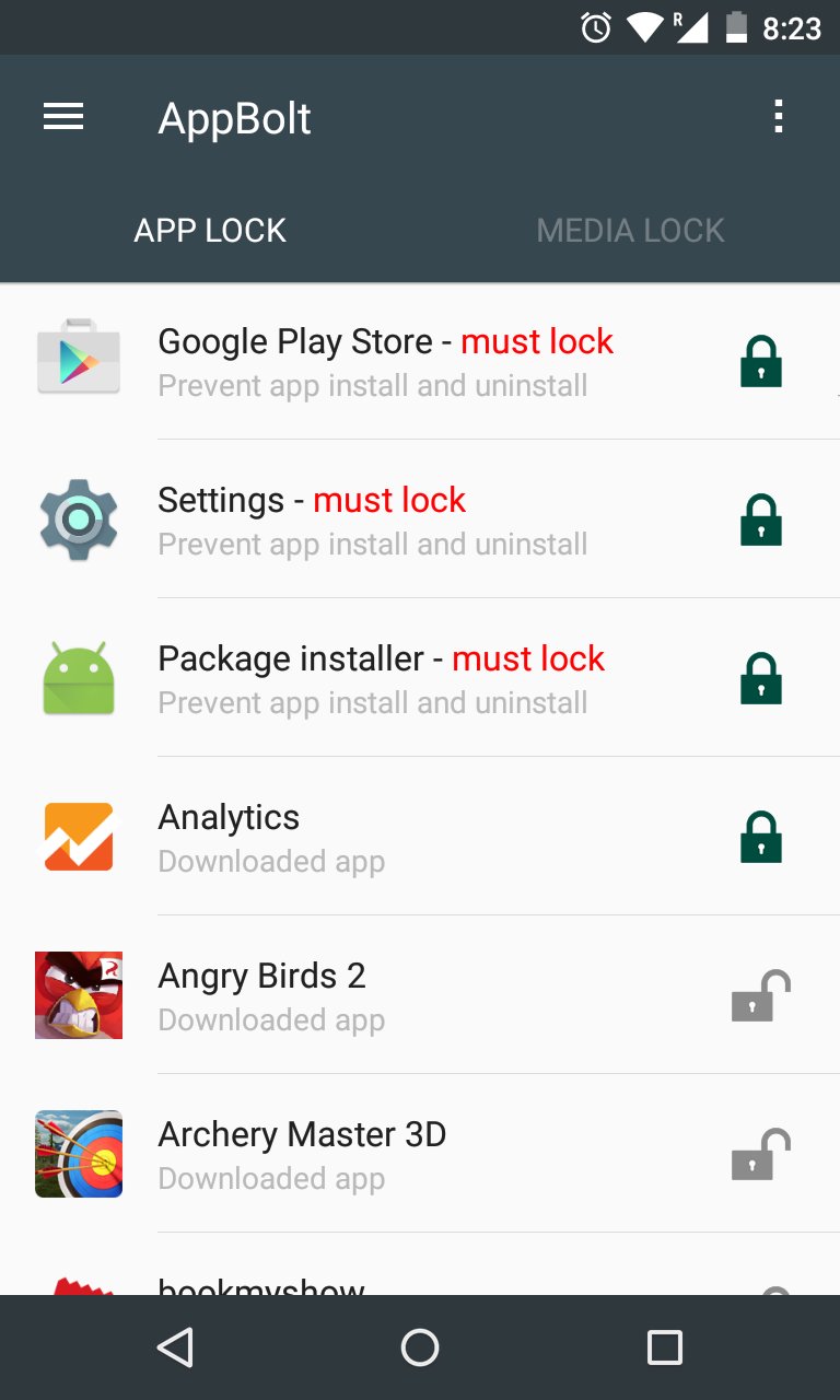 AppBolt - Lock your apps APK برای دانلود اندروید