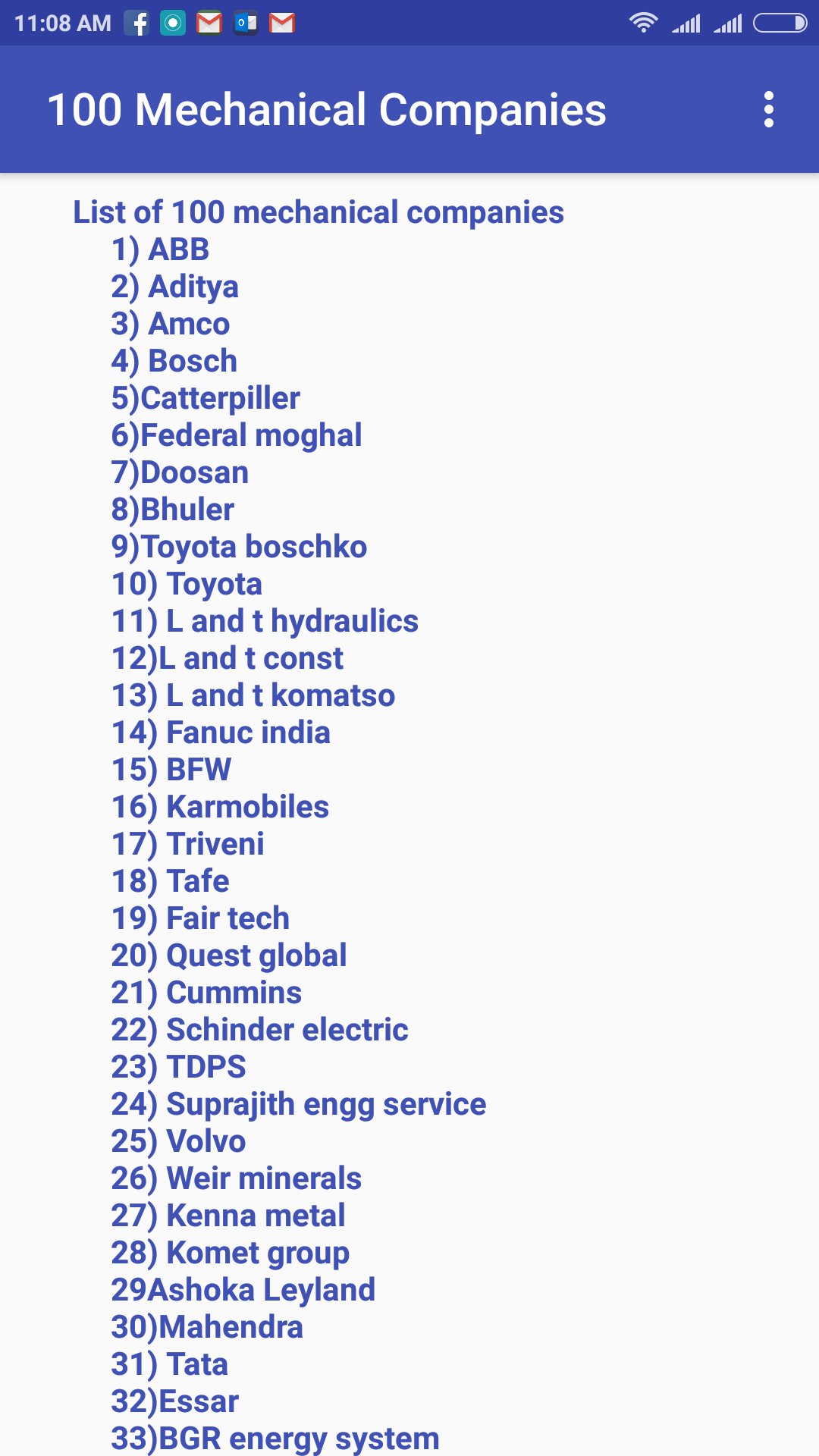 Mechanical Companies List APK Download for Android - Latest Version