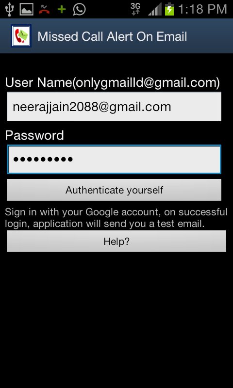 Missed call alerts on Email APK for Android Download