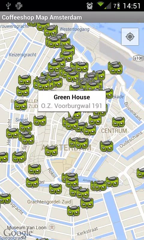 Amsterdam Coffee Shop Map