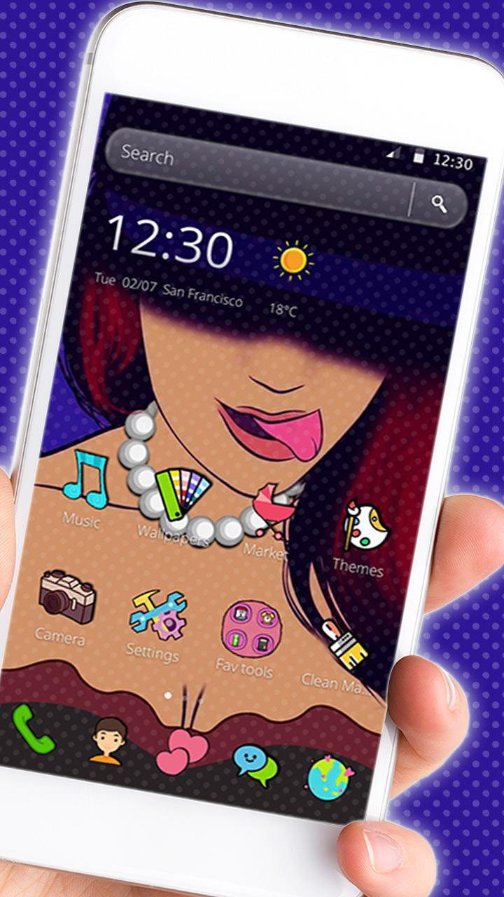 Descargar Tema de Comic Girl Wonder APK Última Versión 1.1.3 para Android