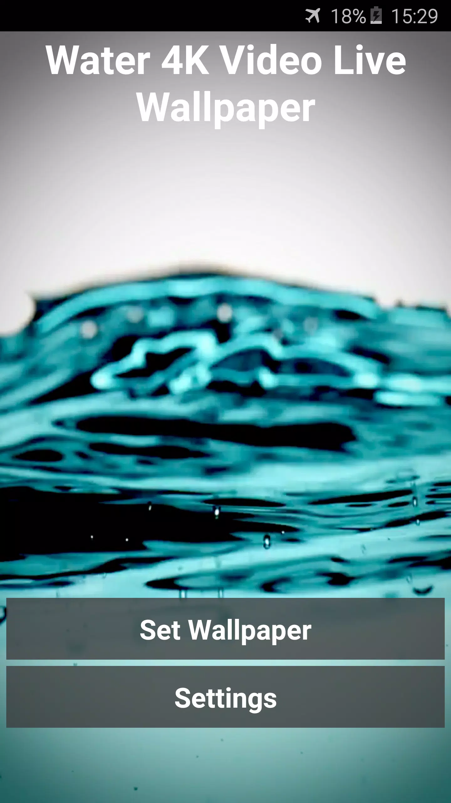 Live Wallpaper Android Water