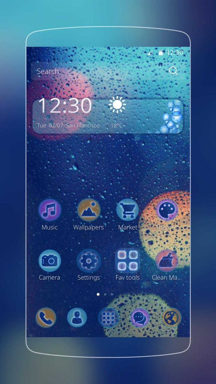Waterdrop Glass Theme APK for Android Download