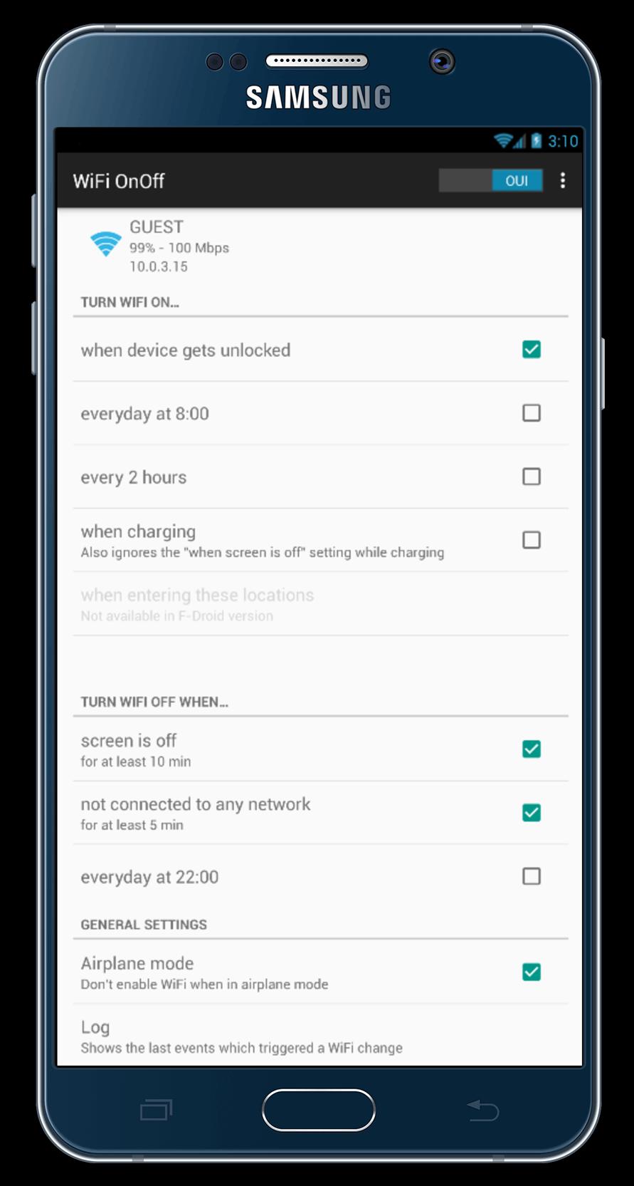 অ্যান্ড্রয়েডের জন্য Wifi Onoff Pro সর্বশেষ সংস্করণ 10