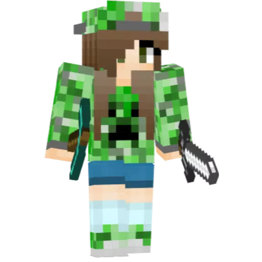 Minecraft Creeper Skin Girl