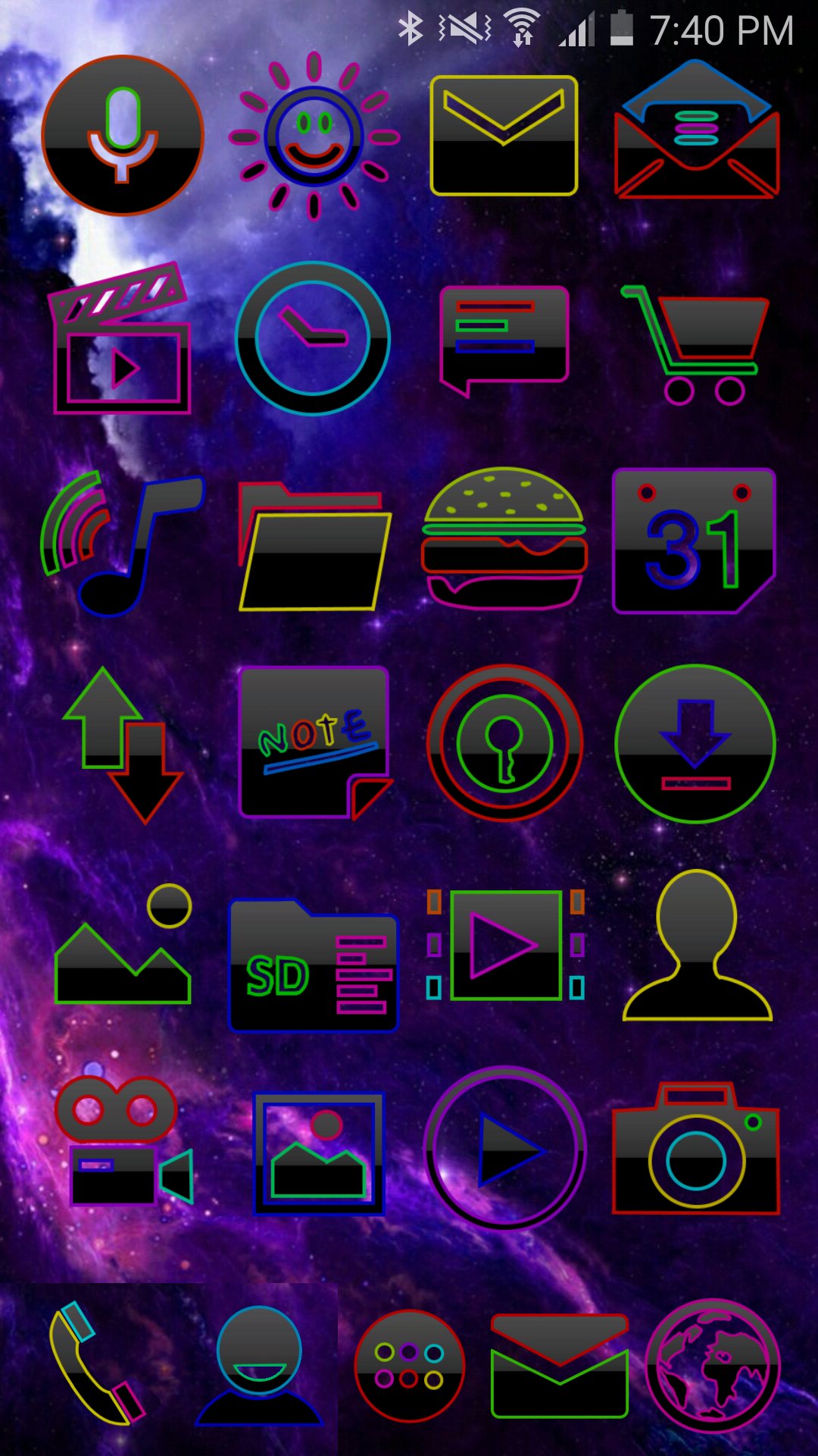 ICON PACK DARK SPACE COLORS Neueste Version 1.0 für Android