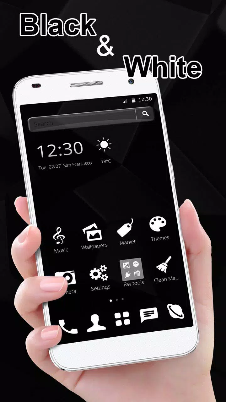 Black And White Android Themes