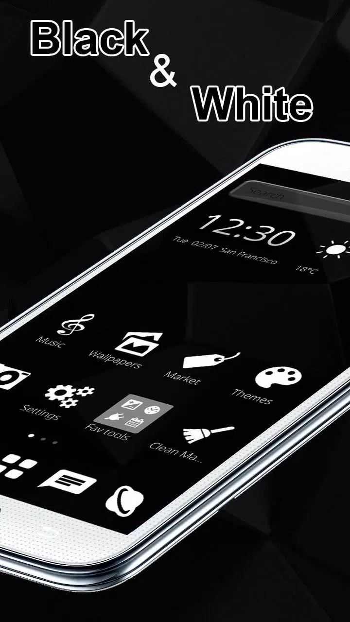 Black And White Android Themes