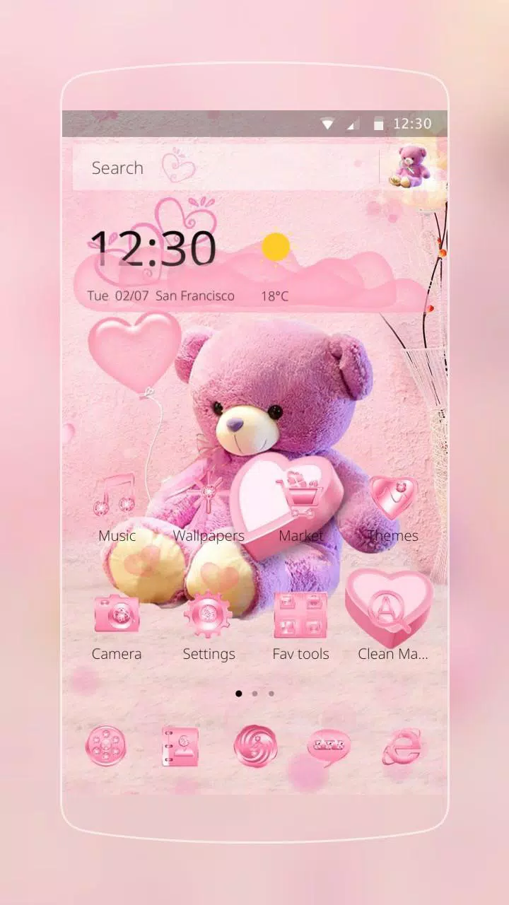 Pink Bear Wallpaper