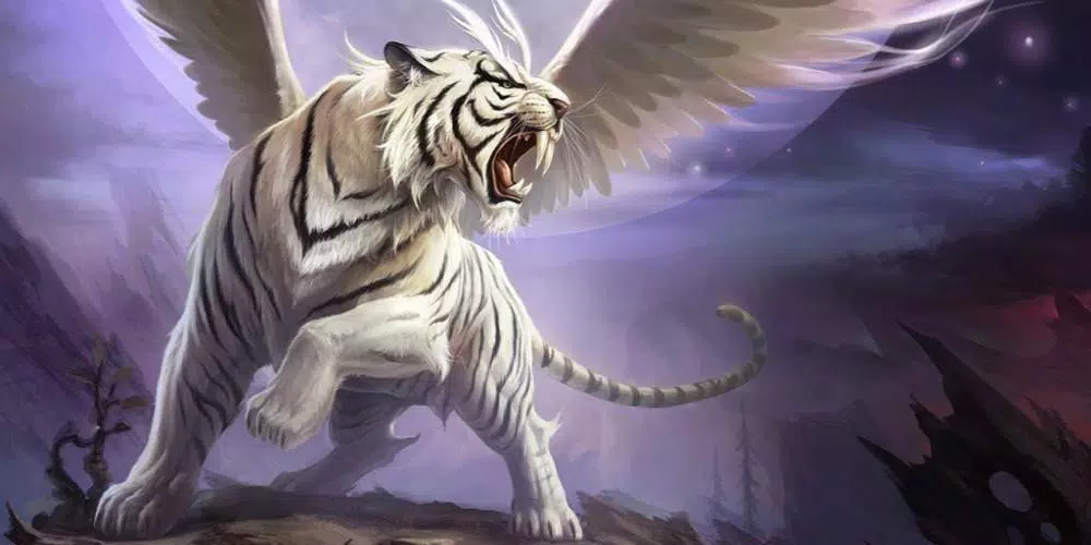 Winged Tiger Wallpaper