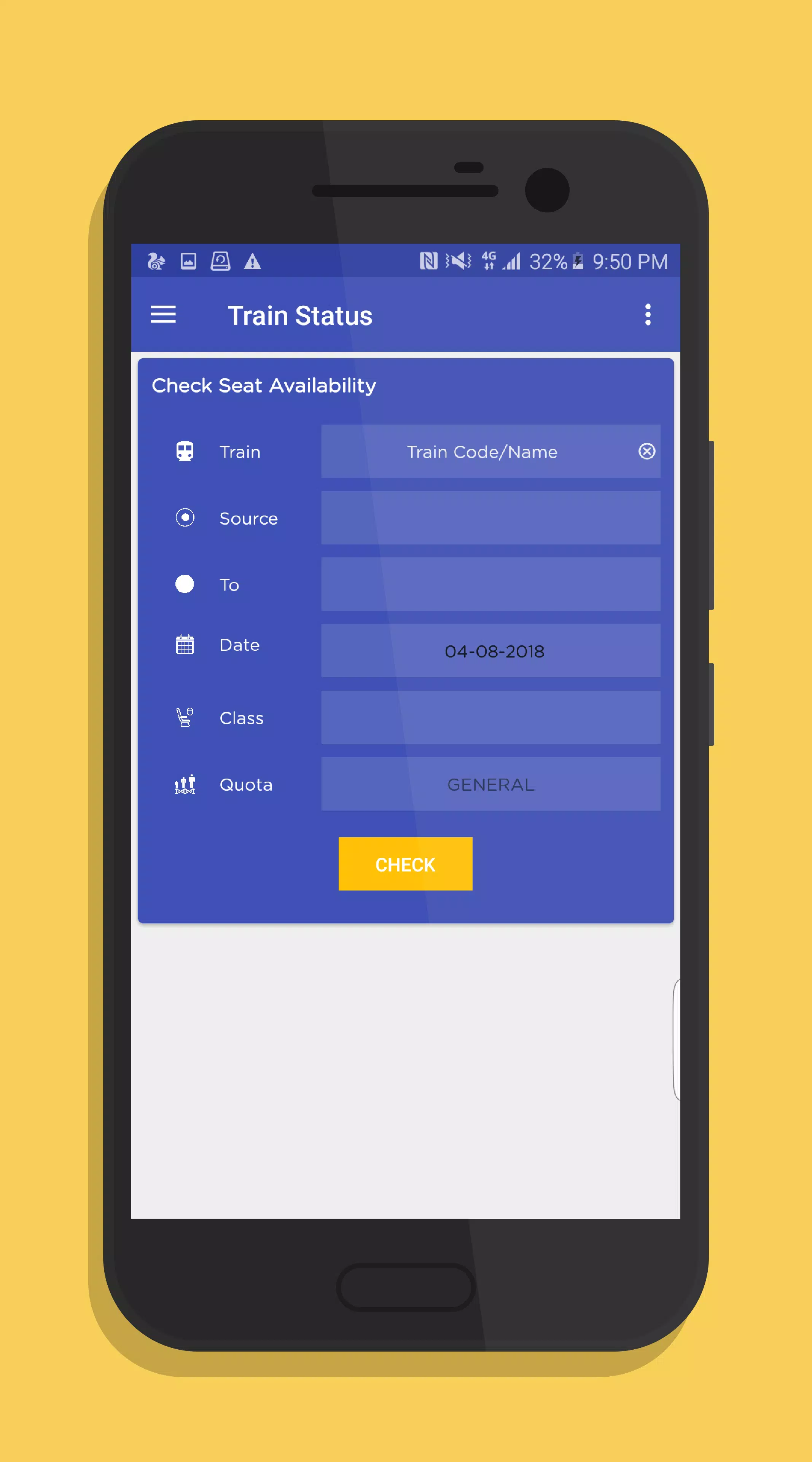 Indian Railways Seat Availability Enquiry