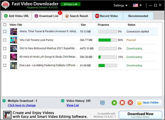 Fast Video Downloader for PC Windows 4.0.0.74 Download