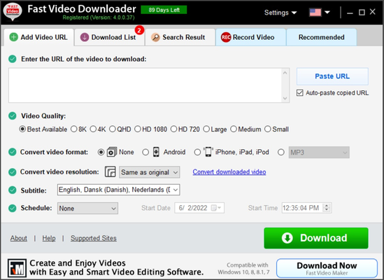 Fast Video Downloader for PC Windows 4.0.0.74 Download