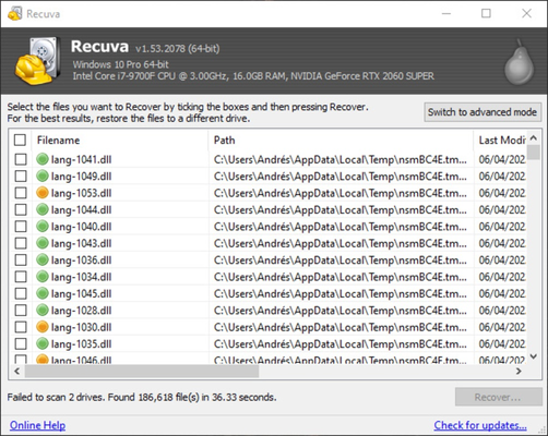 Recuva for PC Windows 1.54.120 Download