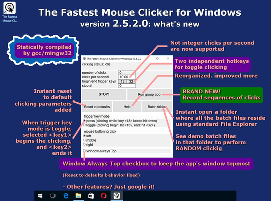 The Fastest Mouse Clicker for PC Windows 2.6.2.0-fix Download