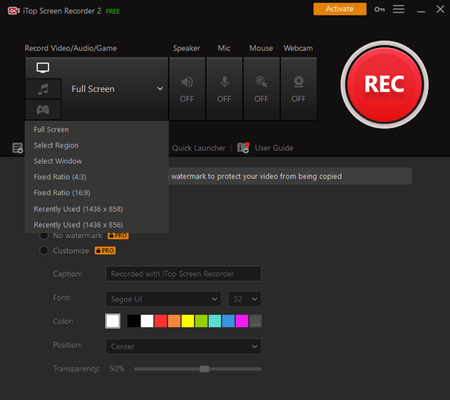 iTop Screen Recorder for PC Windows 5.4.0.2931 Download