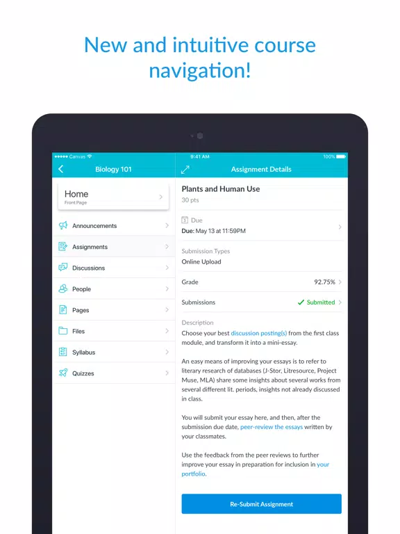 Canvas Student for iOS (iPhone/iPad) - Free Download at AppPure