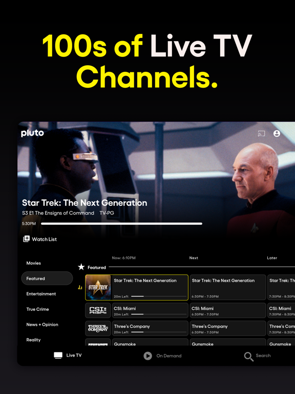 Pluto TV: Watch & Stream Live for iOS (iPhone/iPad/Apple TV/Apple Vision/iPod touch) - Free ...