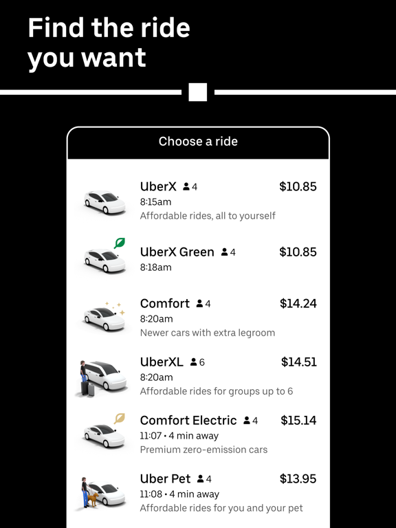 Uber - Request a ride for iOS (iPhone/iPad) - Free Download at AppPure