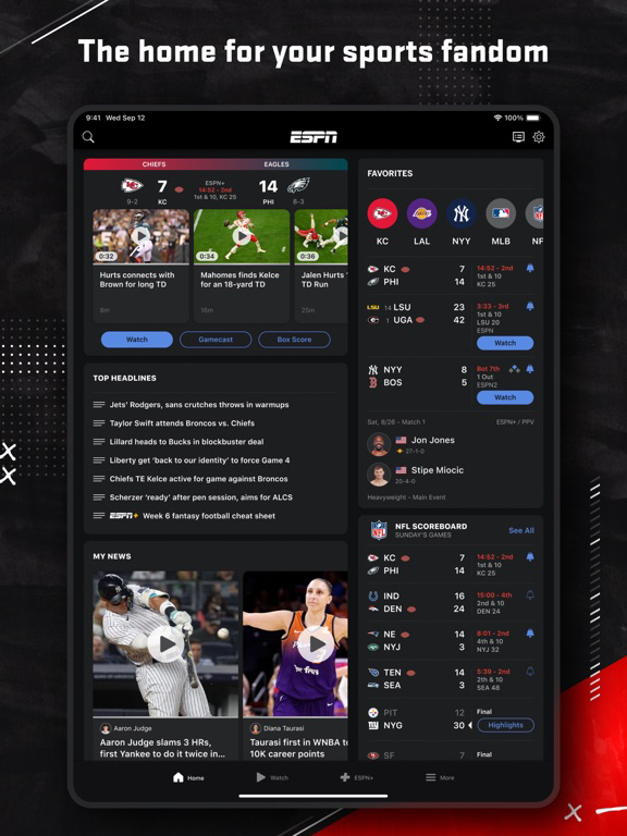 ESPN: Live Sports & Scores for iOS (iPhone/iPad/Apple TV/Apple Watch ...