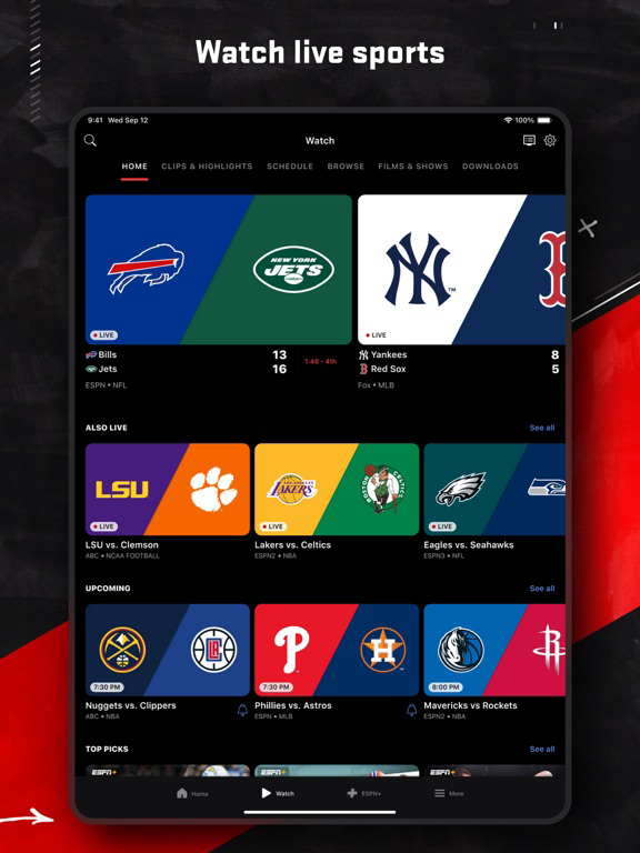 ESPN: Live Sports & Scores for iOS (iPhone/iPad/Apple TV/Apple Watch ...