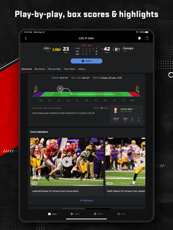 ESPN: Live Sports & Scores for iOS (iPhone/iPad/Apple TV/Apple Watch ...