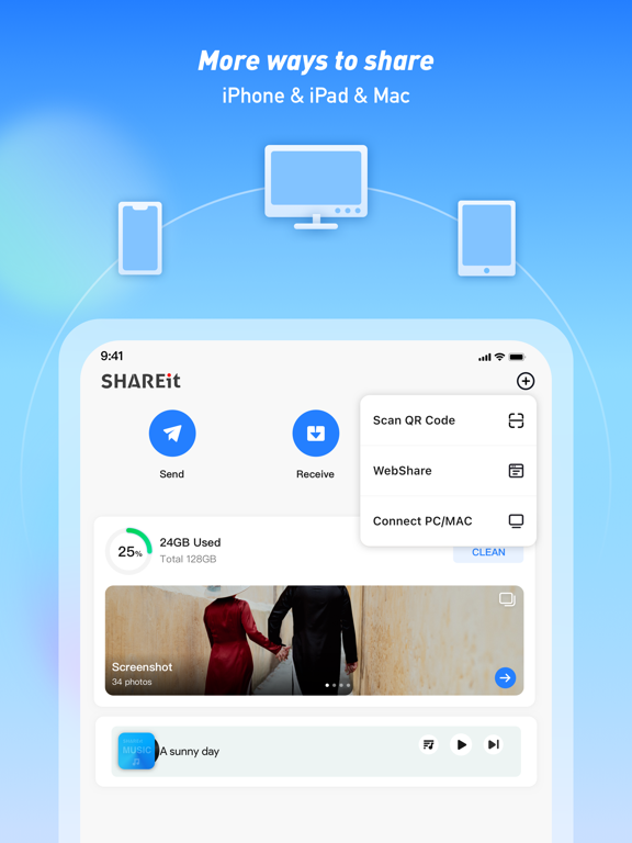 SHAREit: Transfer, Share Files for iOS (iPhone/iPad/iPod touch) - Free Download at AppPure