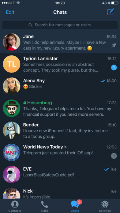 Telegram X for iOS (iPhone/iPad) - Free Download at AppPure