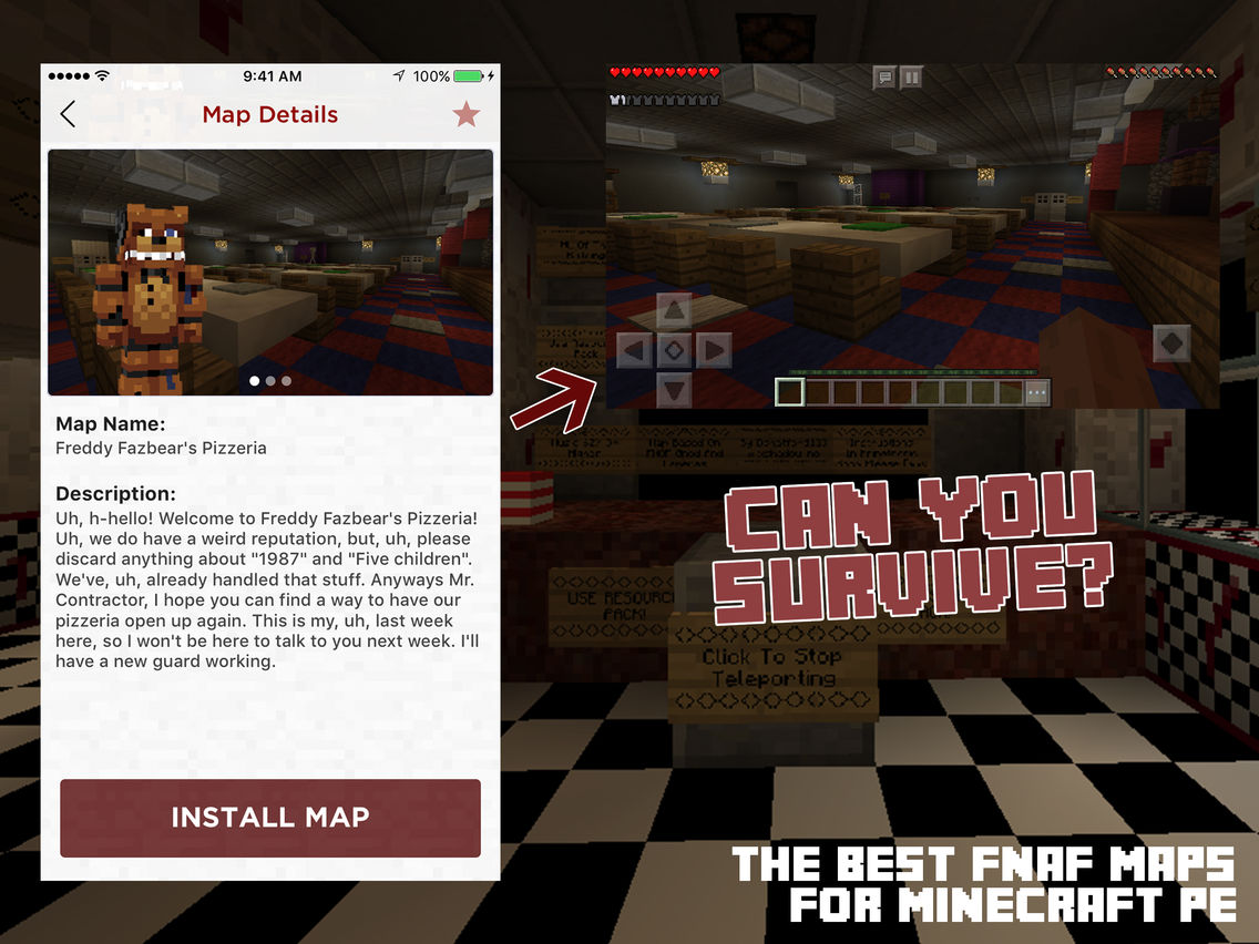 Fnaf Maps For Minecraft Pe Para Ios Iphone Ipad Baixar Grátis No