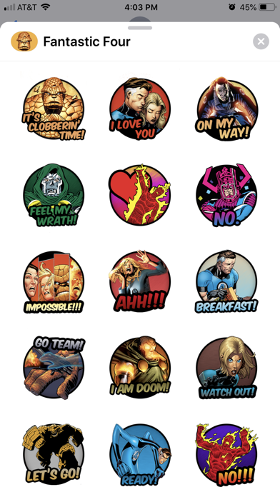 Fantastic Four Stickers for iOS (iPhone/iPad/iPod touch) Latest Version ...