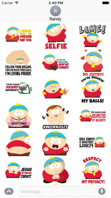 South Park: Cartman Stickers para iOS (iPhone/iPad) Última versão por ...