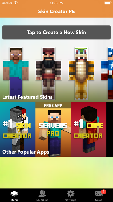 Skin Creator PE for Minecraft for iOS (iPhone/iPad/iPod touch) - Free ...