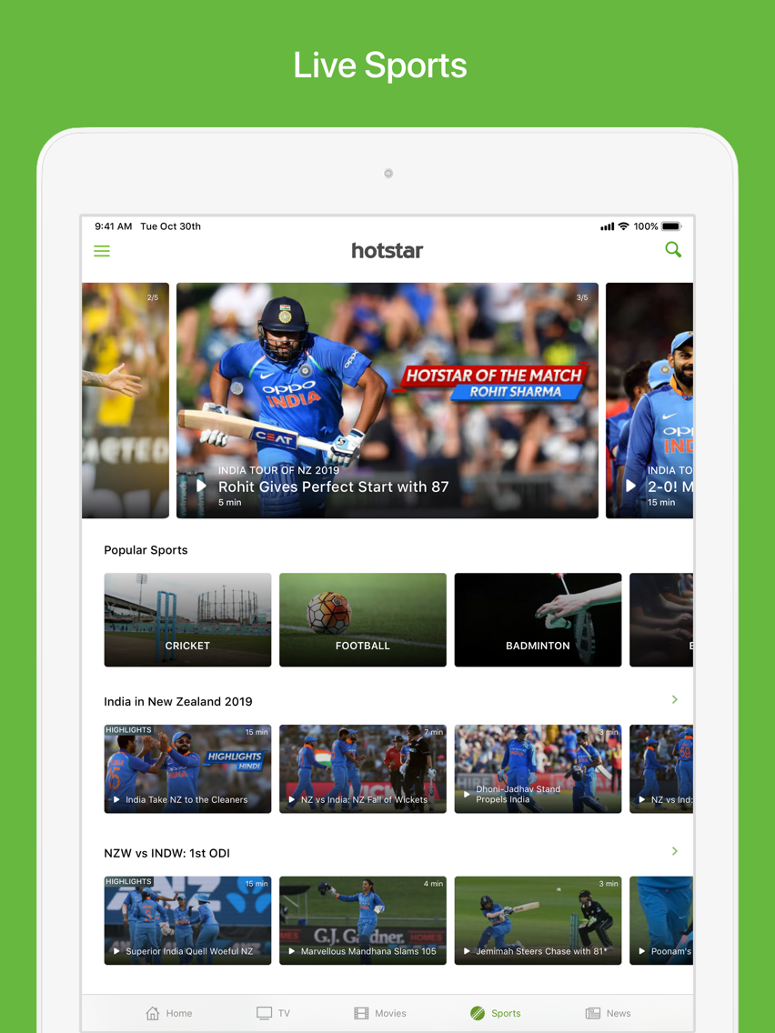 Hotstar for iOS (iPhone/iPad/Apple TV/iPod touch) - Free Download at ...