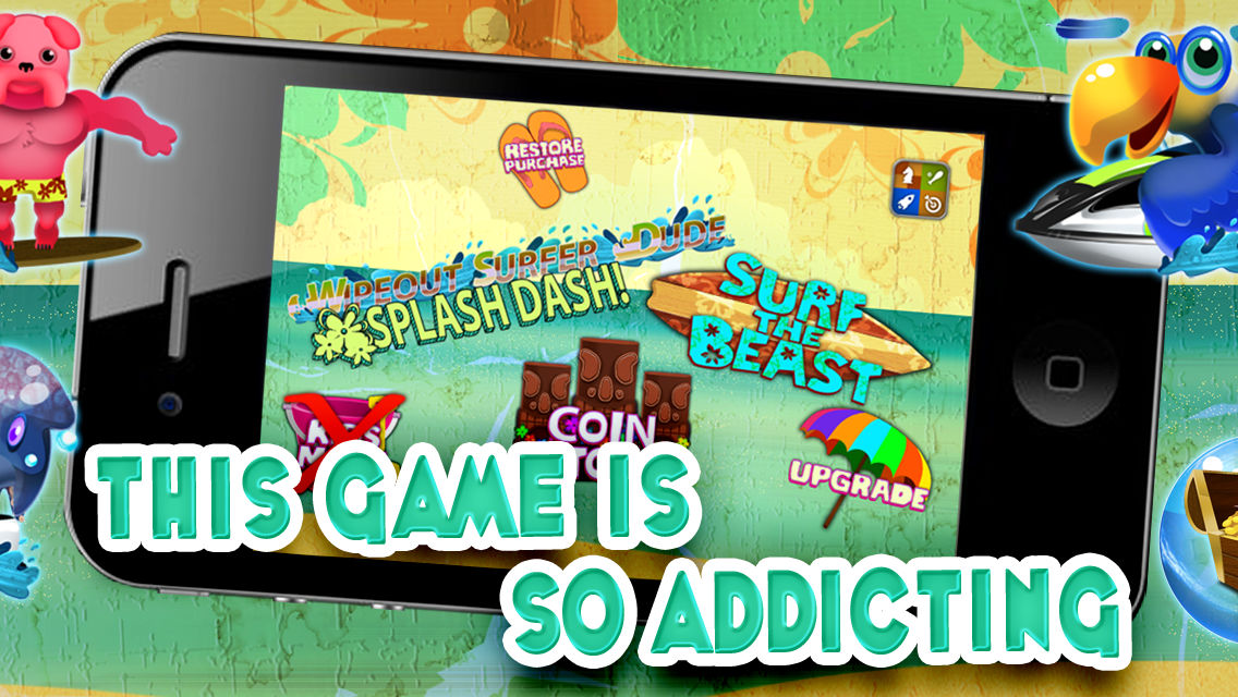 Wipeout Surfer Dude Splash Dash : A Perfect Riptide Surf Wave Riding ...