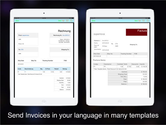 Cloud Invoice: Invoice and PDF for iOS (iPhone/iPad/iPod touch) - Free ...