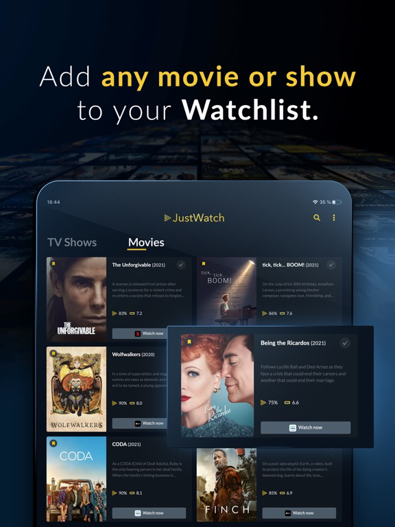 JustWatch - Movies & TV Shows for iOS (iPhone/iPad) - Free Download at AppPure